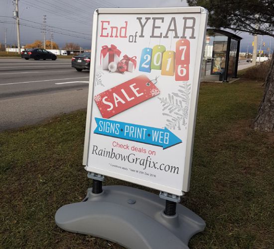 Snap Frame Pavement Signs Mississauga
